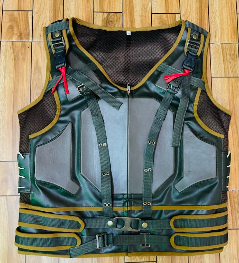 Bane Vest The Dark Knight Rises Military Tom Hardy Faux Leather Vest ...