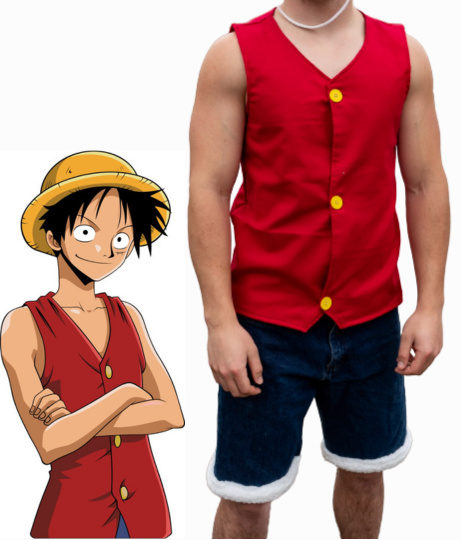MONKEY D. LUFFY ANIME RED VEST