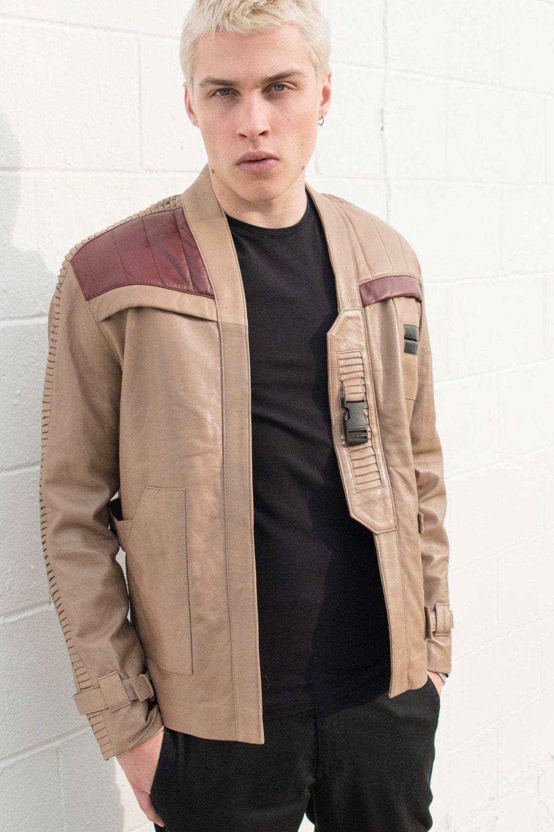 Mens Rebel Finn Light Brown Rebel Leather Jacket