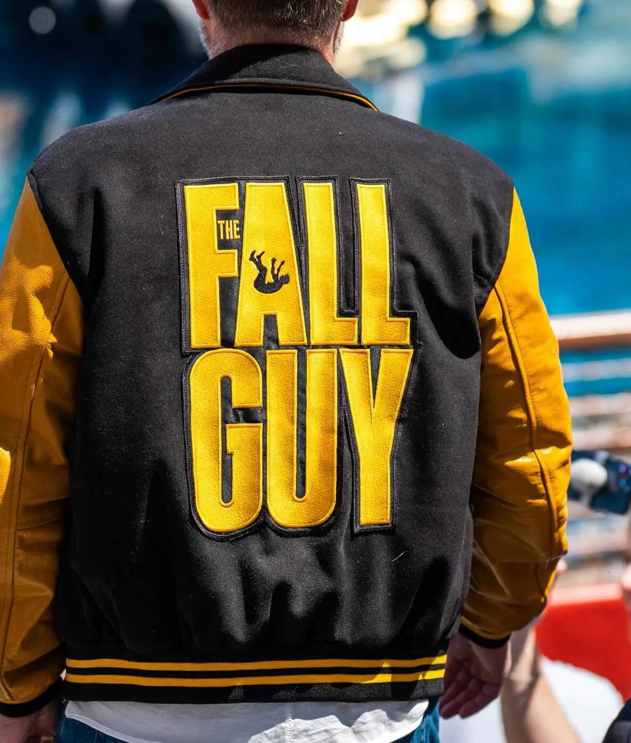The Fall Guy Ryan Gosling Black & Yellow Wool Varsity Jacket