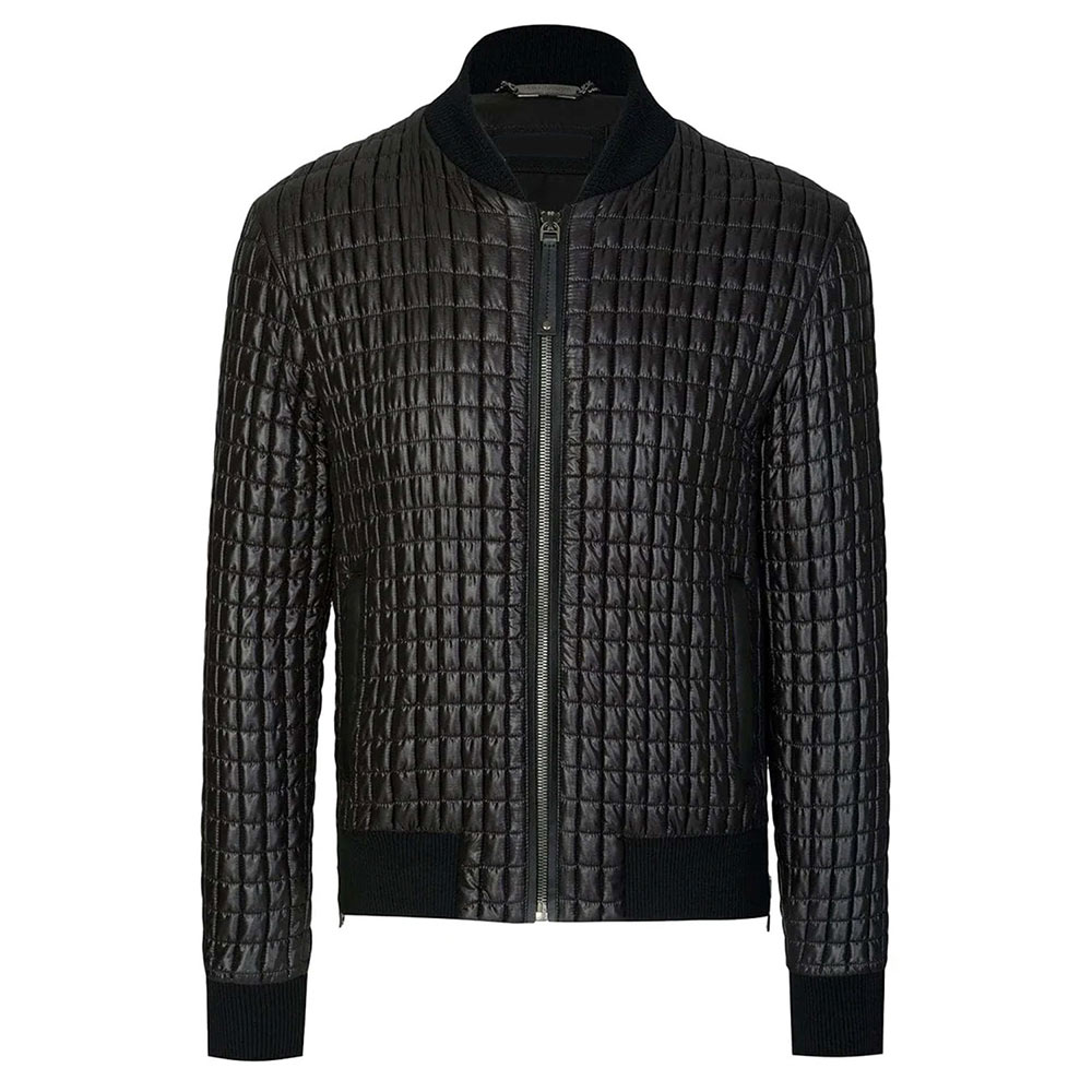 Usher Quilted Black Leather Jacket
