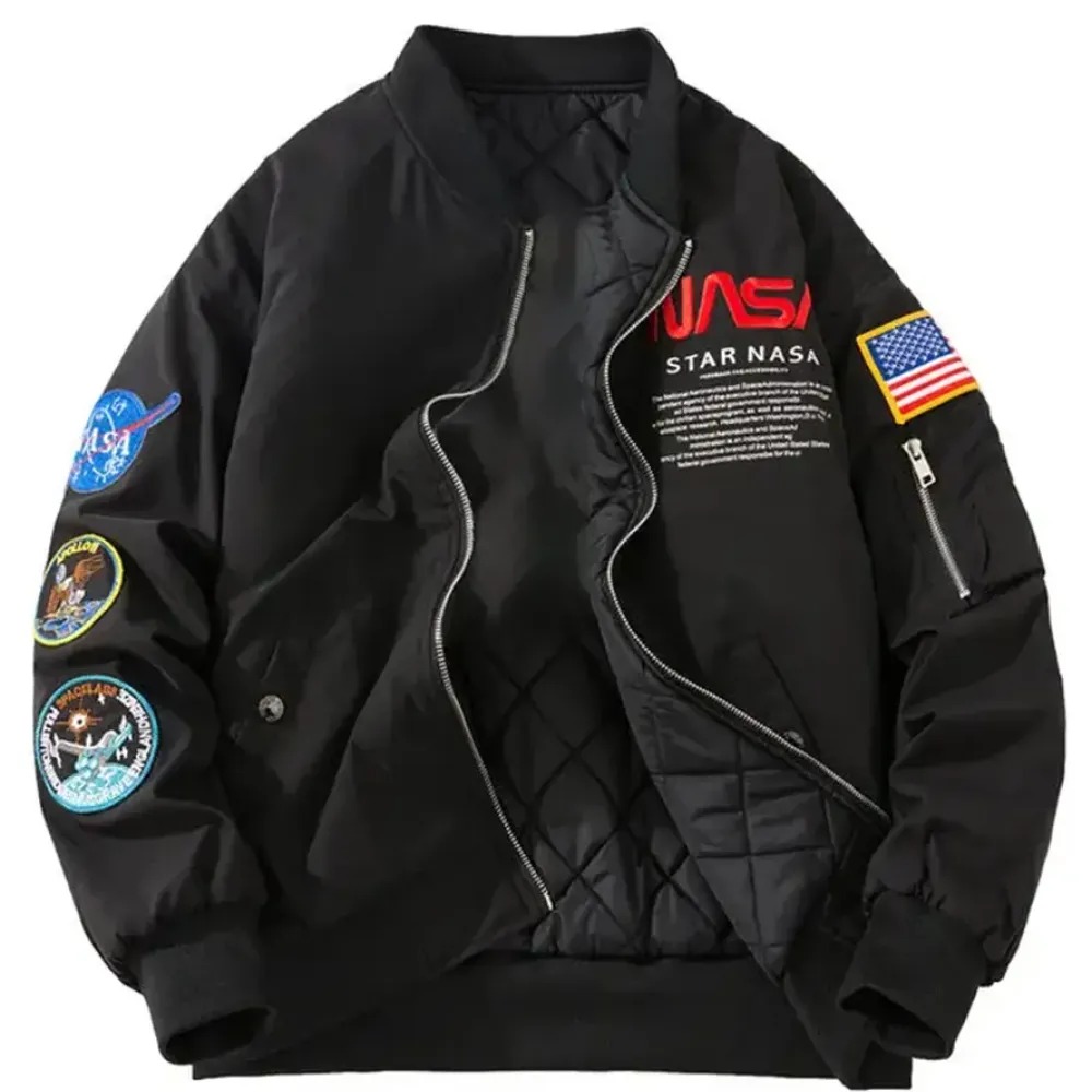 Joe Rogan Nasa Black Bomber Jacket