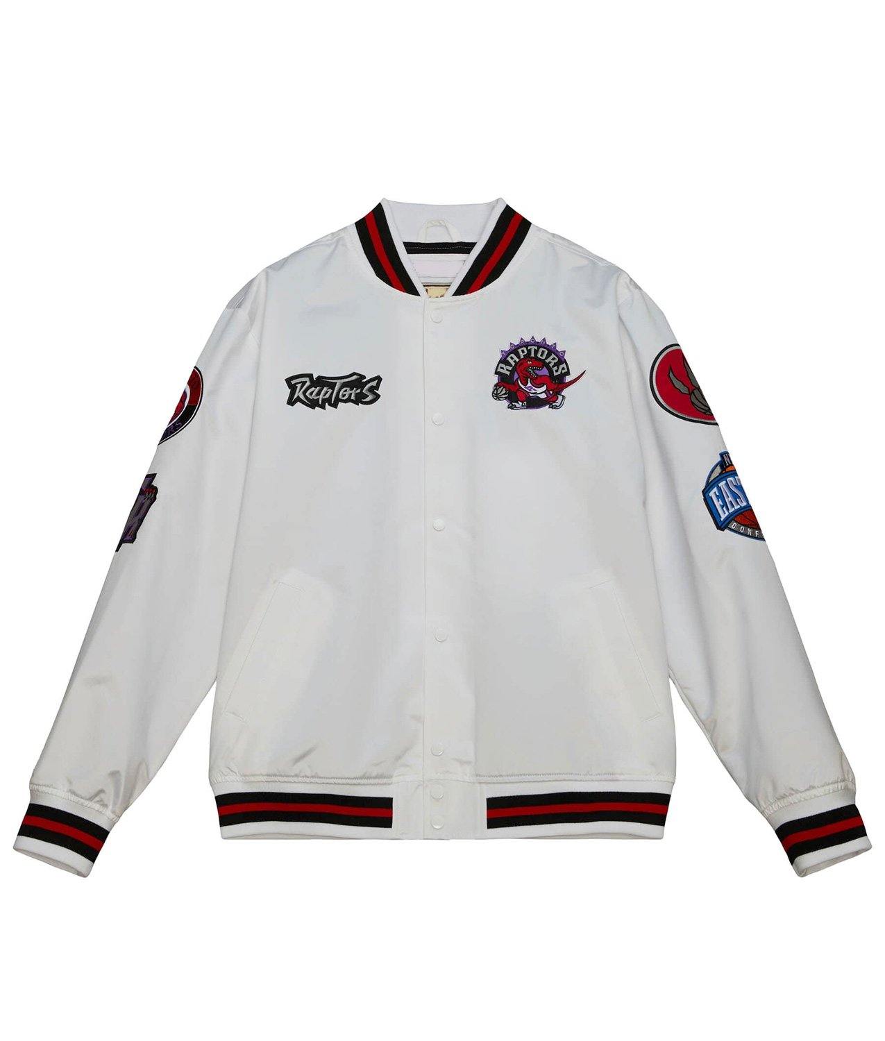 Toronto Raptors City Collection White Varsity Satin Jacket